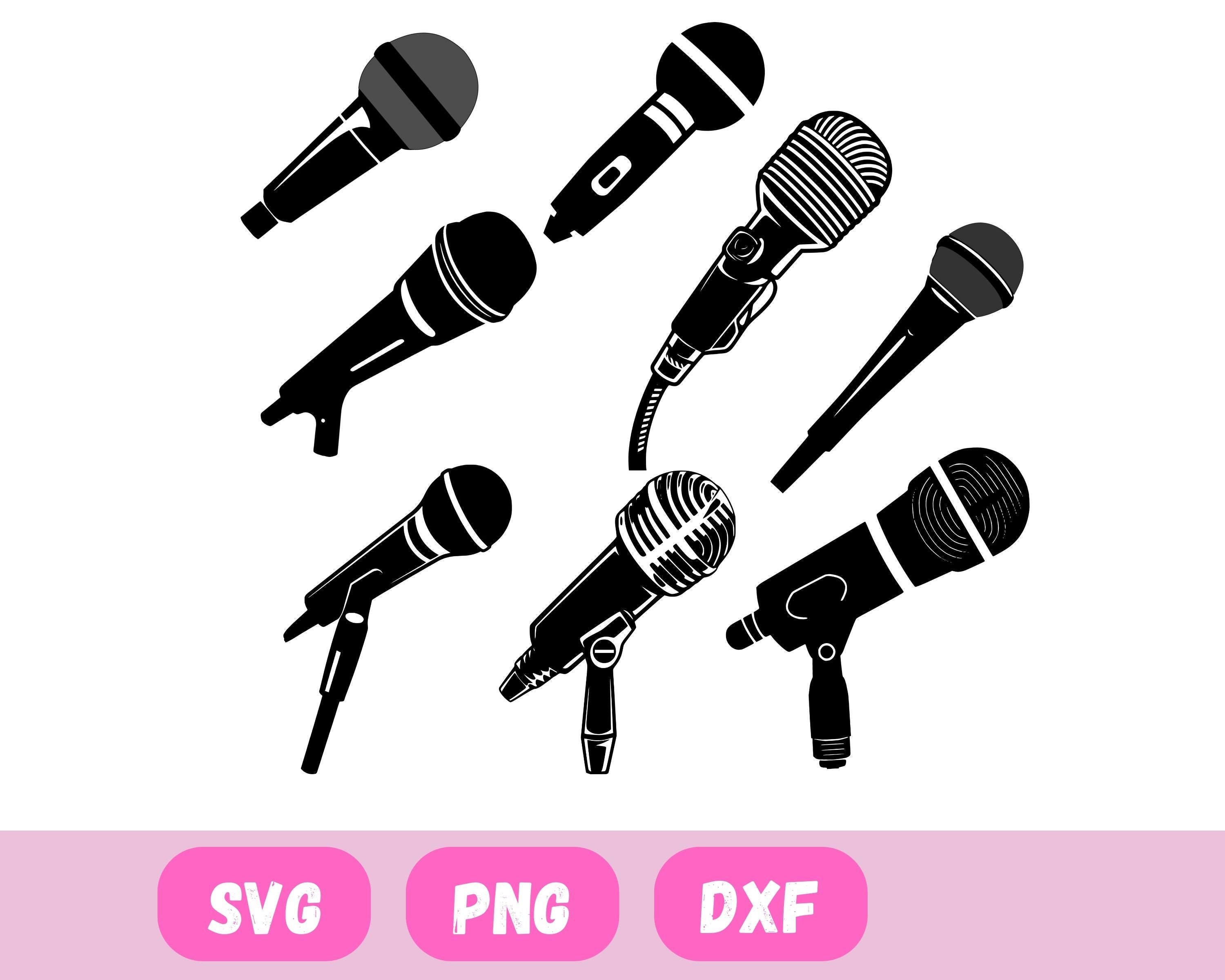 Microphone Svg Svg Files for Cricut Microphone Microphone - Etsy