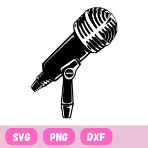 Microphone Svg, Svg Files for Cricut, Microphone, Microphone Clip Art ...