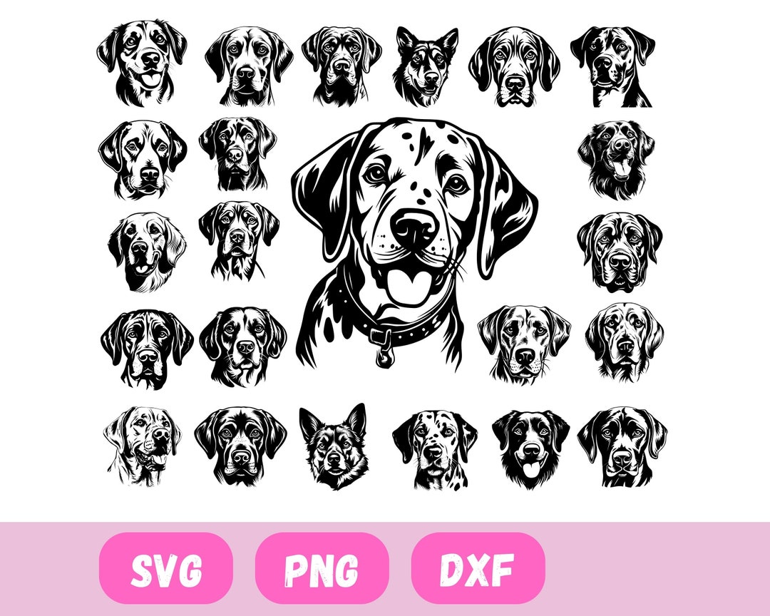 Dog Face SVG Bundle, Dog Face Svg, Dog Svg Bundle, Svg Files for Cricut ...