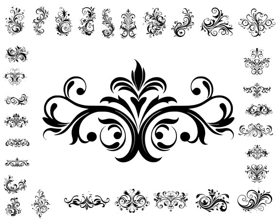 Filigree Border With Arrows Filigree Vector Stock Illustrations