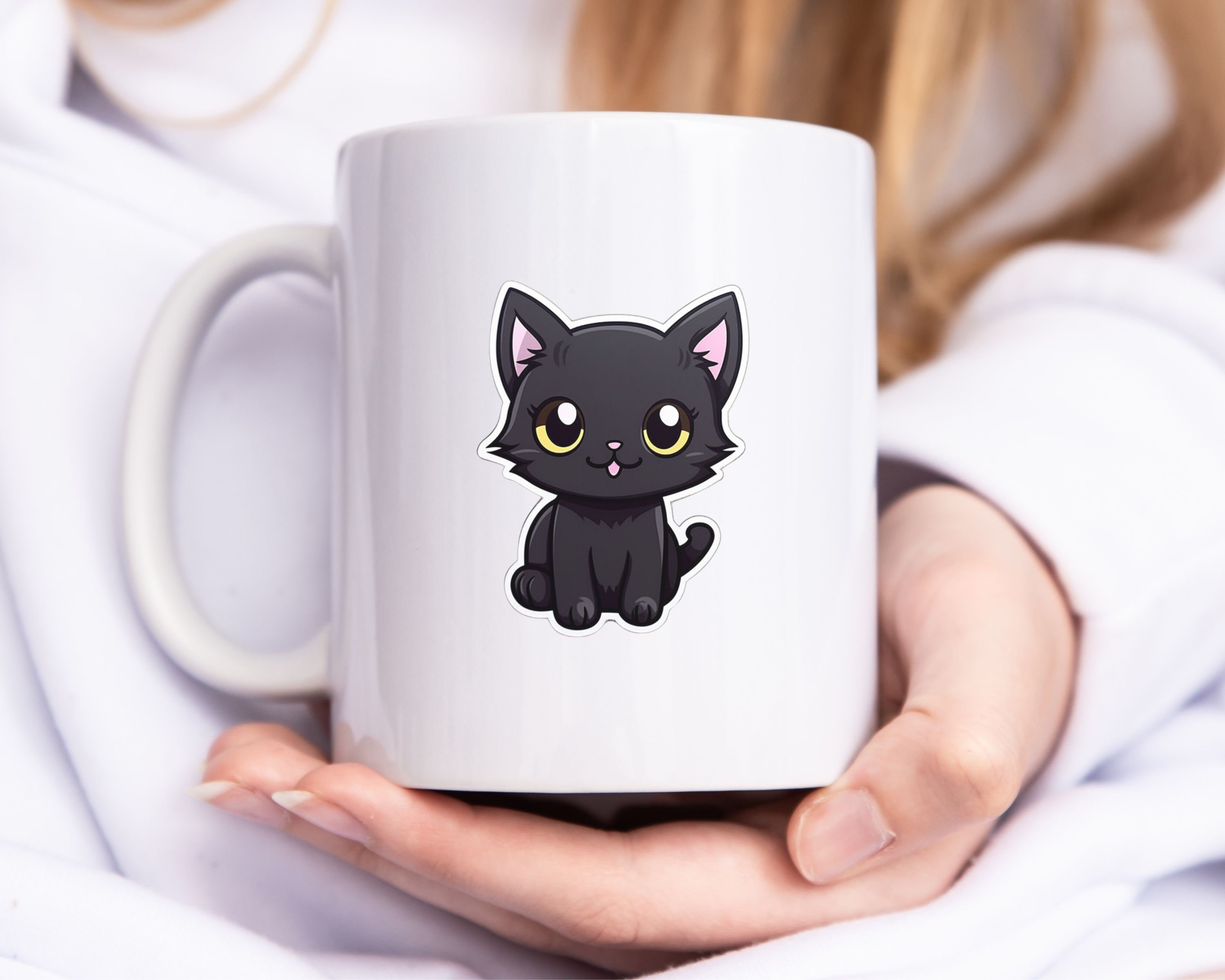 Printable Black Cat Sticker Black Cat File for Cricut - Etsy