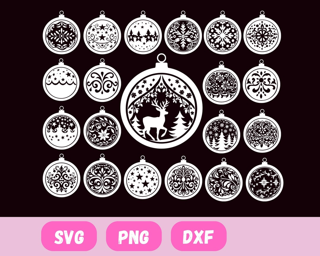 Christmas Balls SVG, PNG, DXF, Christmas Bundle, Digital Download ...