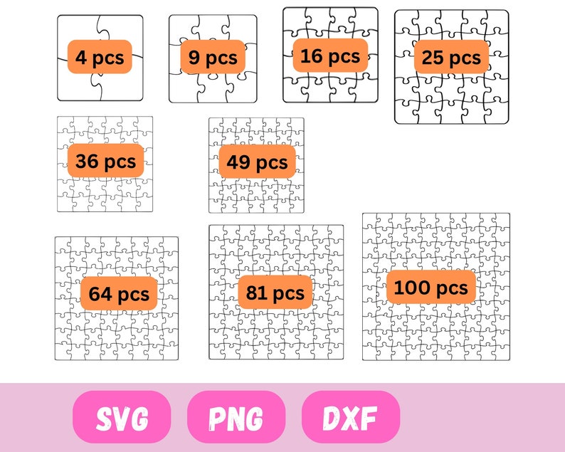 Puzzle Svg, Puzzle Svg Bundle, Svg Files for Cricut, Jigsaw Svg, Puzzle ...
