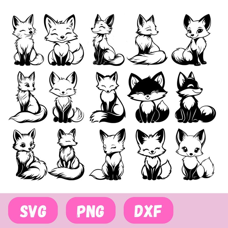 Baby Fox Svg - Etsy
