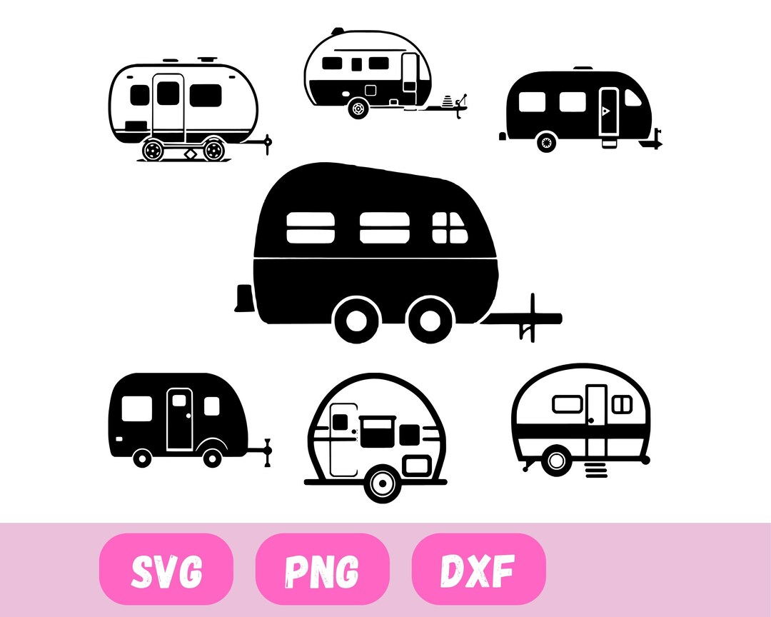 Caravan SVG Bundle, Svg Files for Cricut, Camping Svg, Happy Camper Svg ...