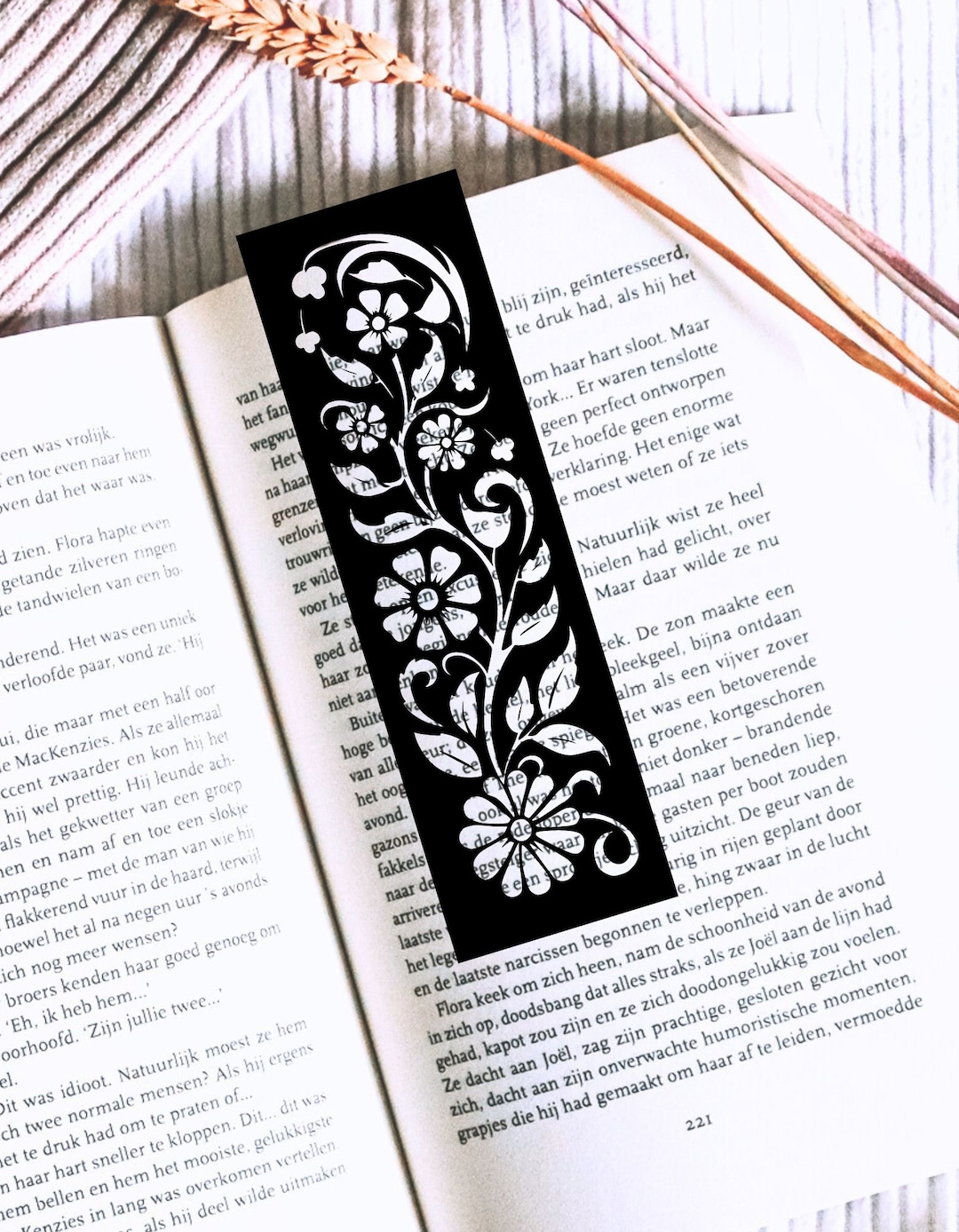 Flower Bookmark, Bookmark Svg, Svg Files for Cricut, Cute Bookmark ...
