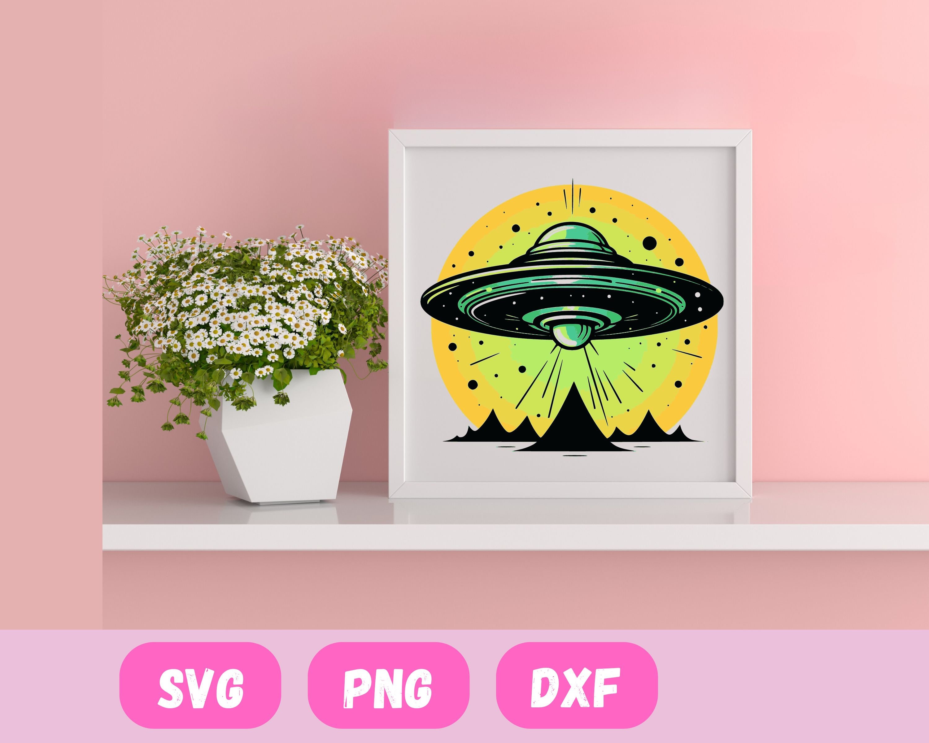 UFO SVG, Bundle, Svg Files for Cricut, Ufo Clipart, Ufo Outline Svg ...