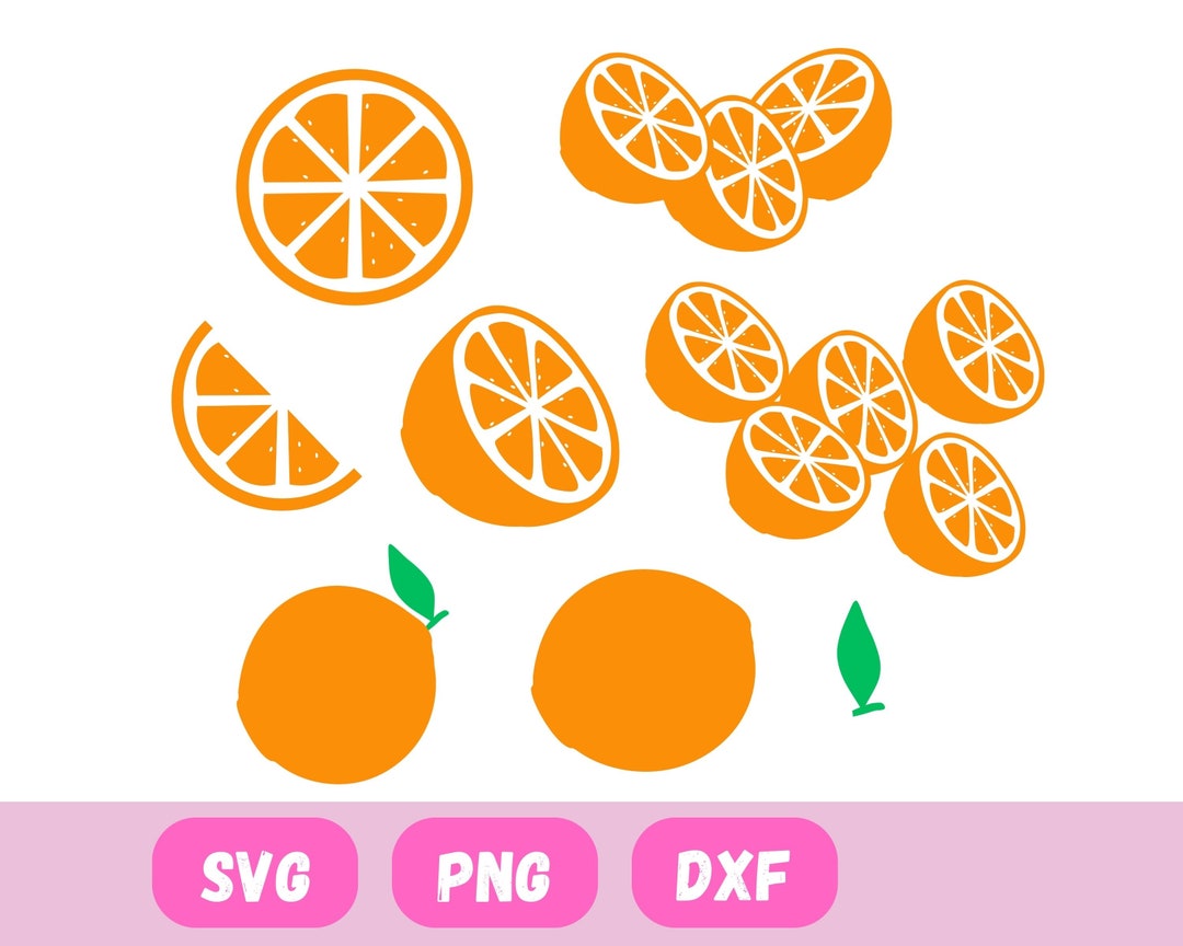 Orange Svg Bundle, SVG Files for Cricut, Orange Print, Fruit Svg ...