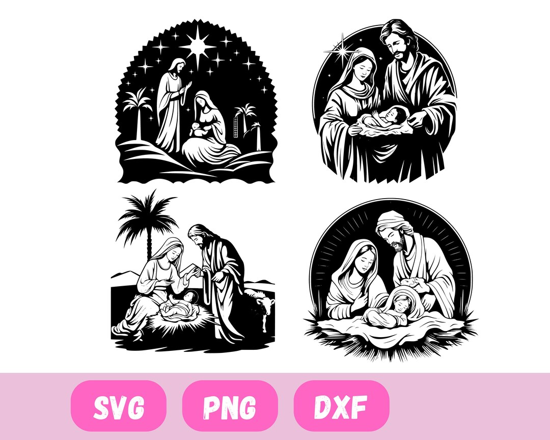 Nativity Scene Bundle, Nativity Scene Svg, Svg Files for Cricut ...