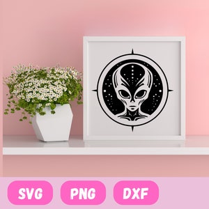 Alien SVG, Alien Cut File, Alien DXF, Alien PNG, Alien Clipart, Alien ...