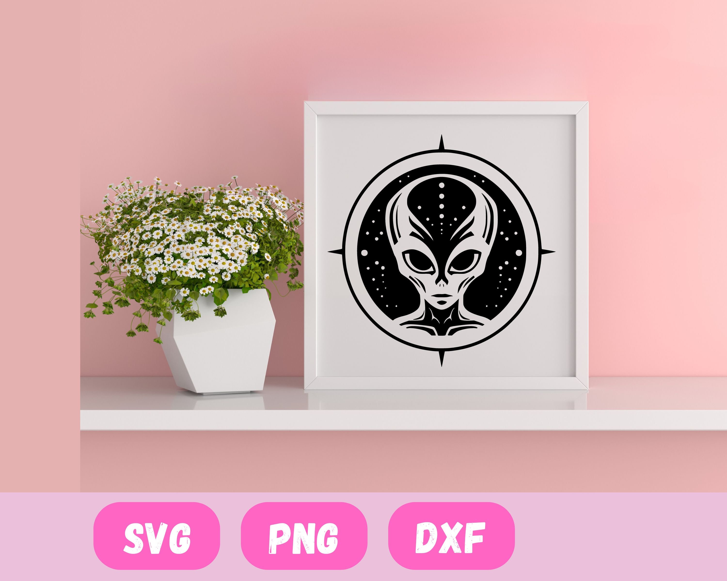 Alien SVG, Alien Cut File, Alien DXF, Alien PNG, Alien Clipart, Alien ...