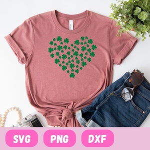 Clover Heart Svg, Shamrock Svg, St Patricks Day Svg, Four Leaf Clover ...