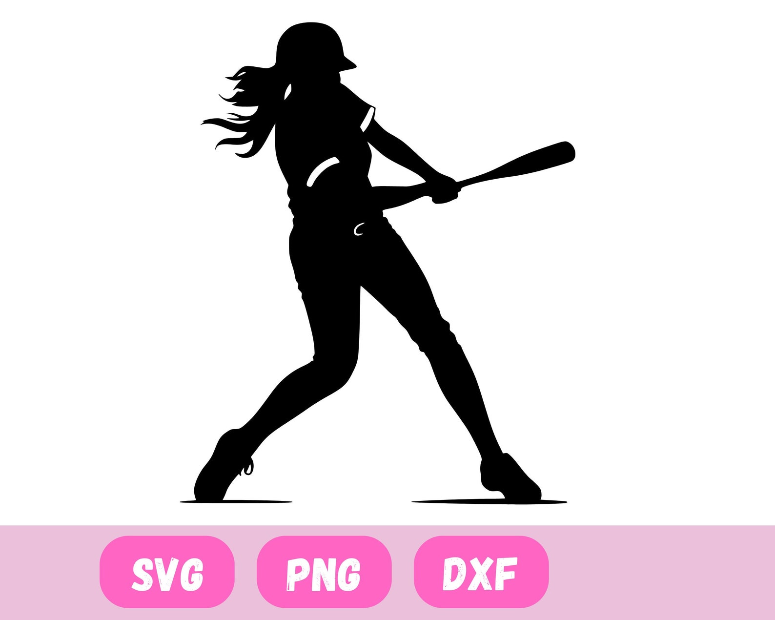 BASEBALL Girl SVG, File for Cricut, Softball, Silhouette, Files for ...