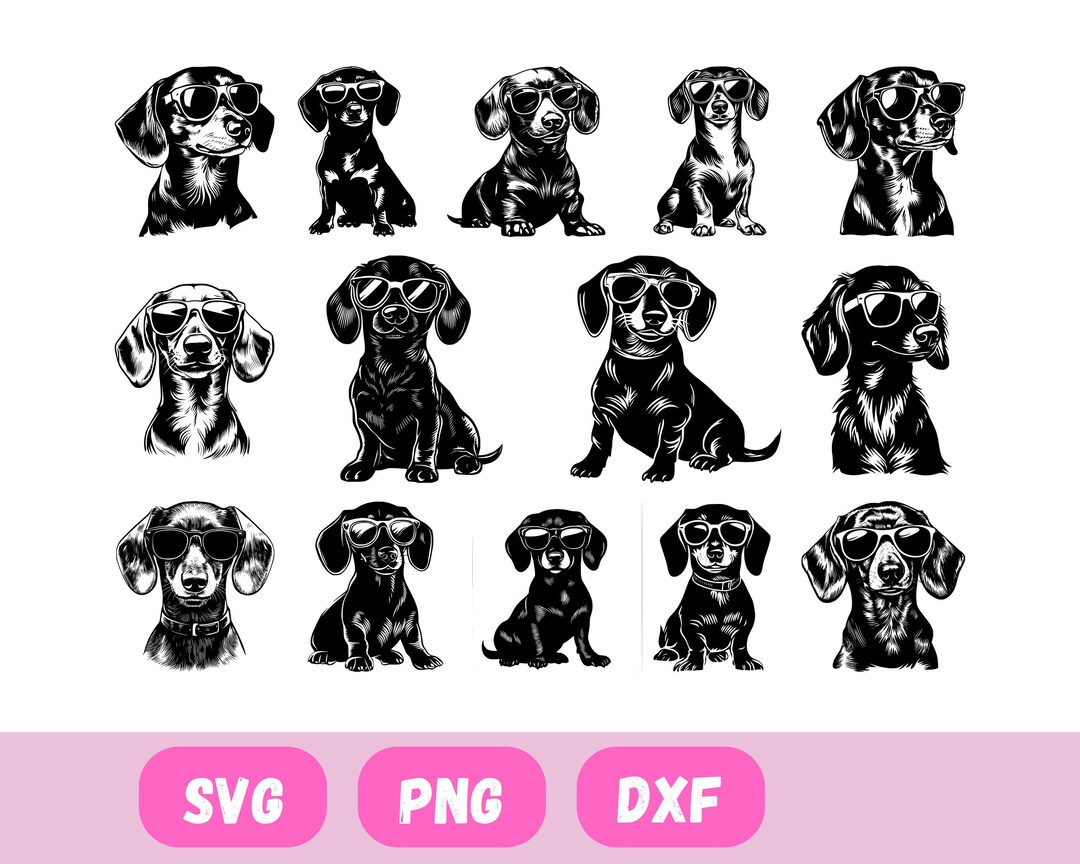 Dog Svg Bundle, Dachshund Svg, Dachshund Png, Dachshund Clipart, Svg ...