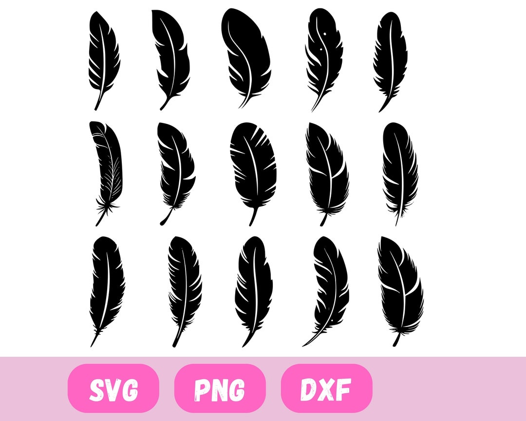 Feather Bundle Svg, Feather Svg, Svg Files for Cricut, Arrow Svg, Bird ...