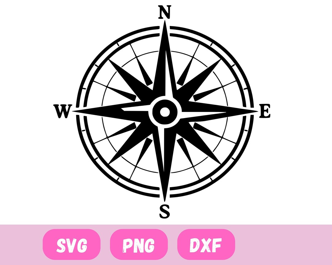 Compass Svg, Svg Files for Cricut, Nautical Svg, Compass Rose Svg ...