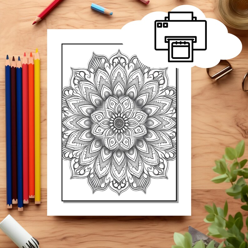 MANDALA ART BOOK, Pattern Adult Book, Teen Coloring Art, Mandala ...