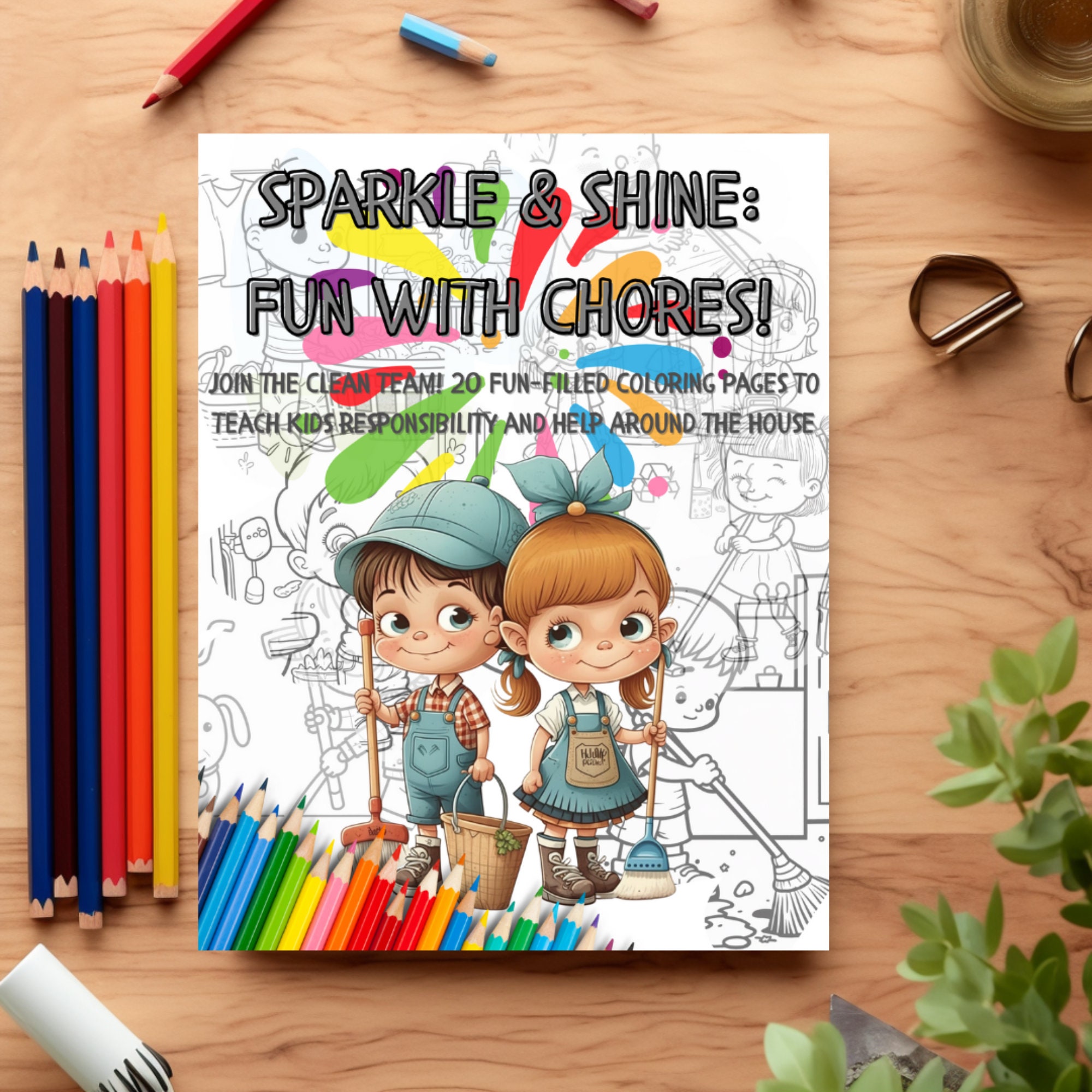 Children Chores Coloring Pages