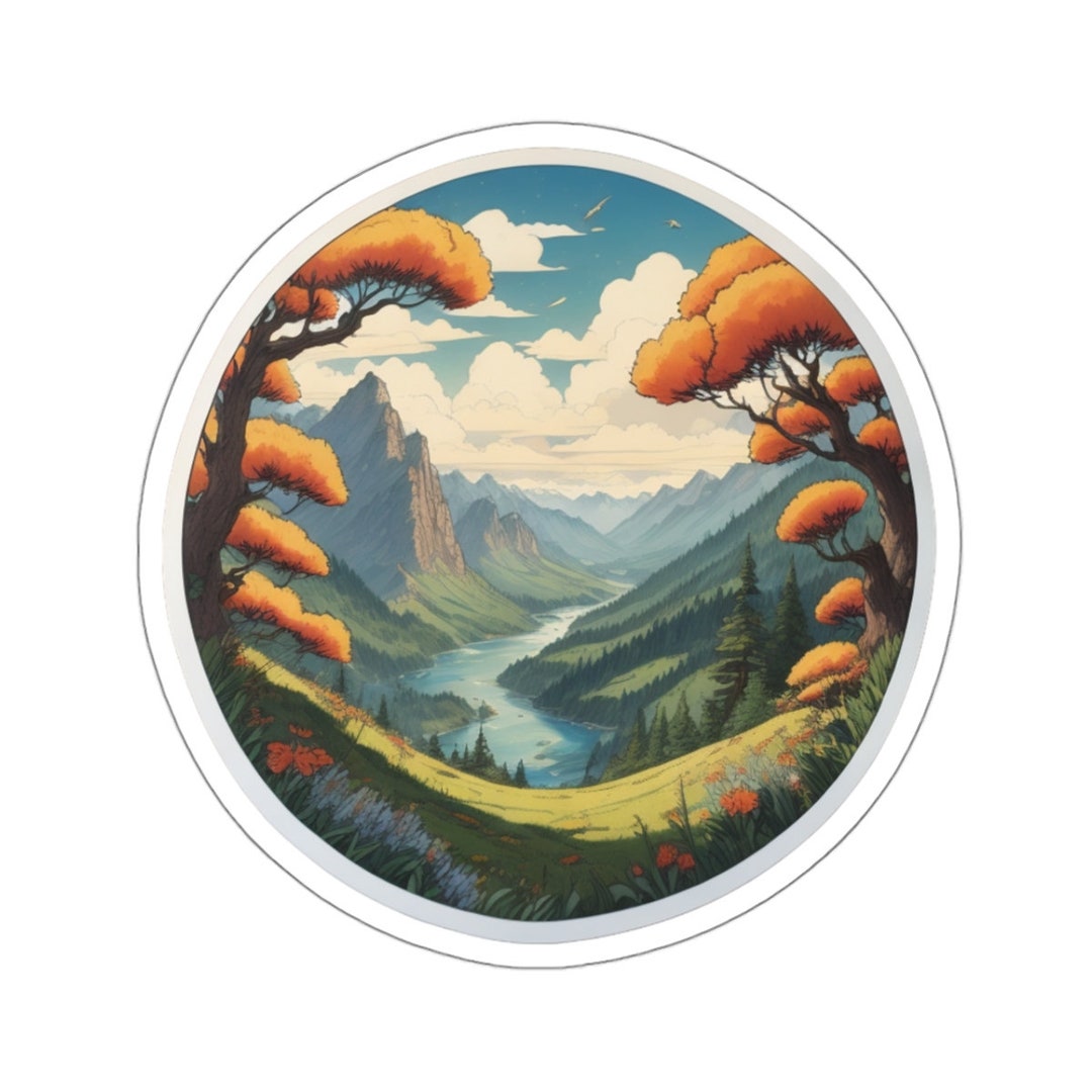 Beautiful Valley Nature Background Sticker Decal Pretty - Etsy