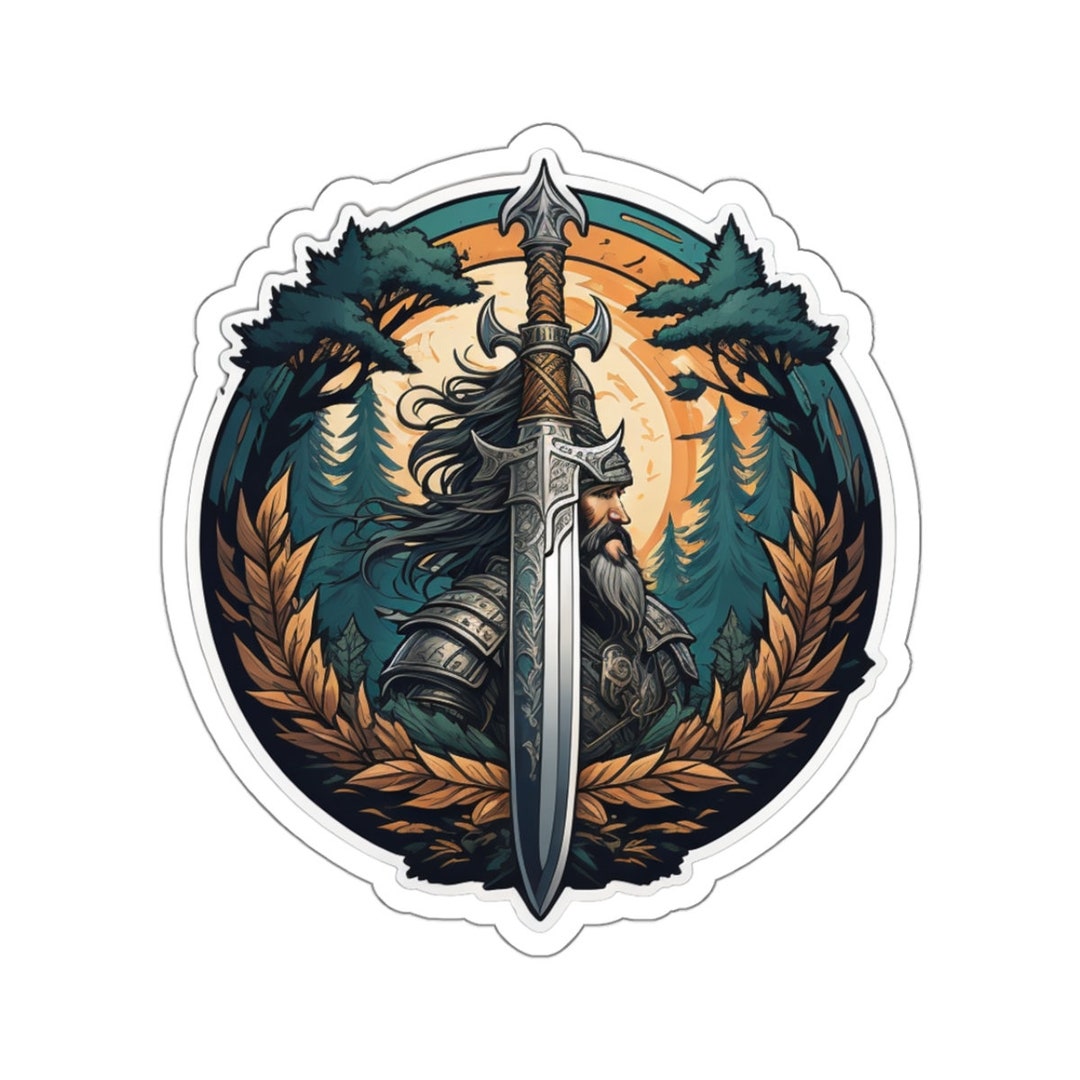 Knight With a Sword Sticker Decal - Etsy
