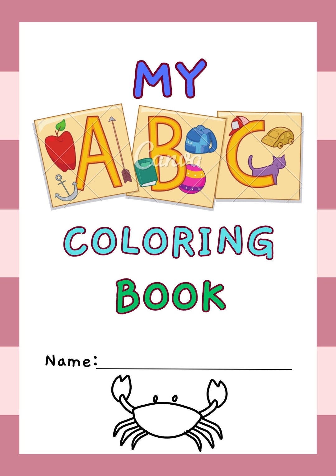 My ABC Coloring Book Letters A-Z Coloring and Tracing - Etsy