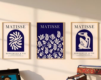 Pink Matisse Wall Art Set of 3, Matisse Print Set, Henri Matisse Print, Museum Posters ...