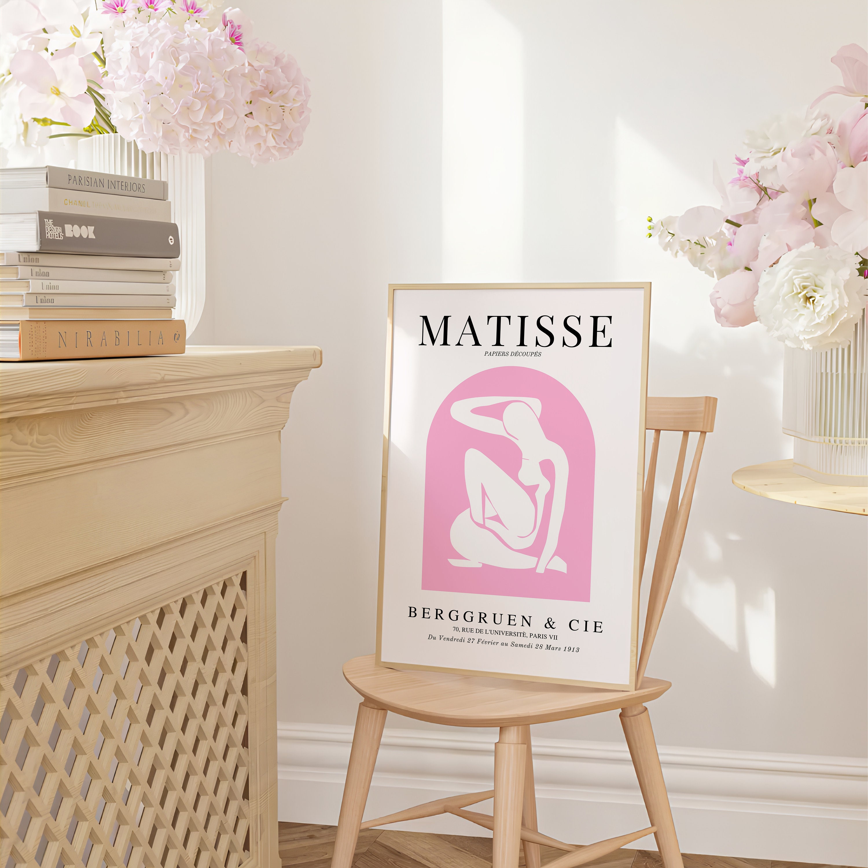 Pink Matisse Wall Art Set of 3, Matisse Print Set, Henri Matisse Print ...