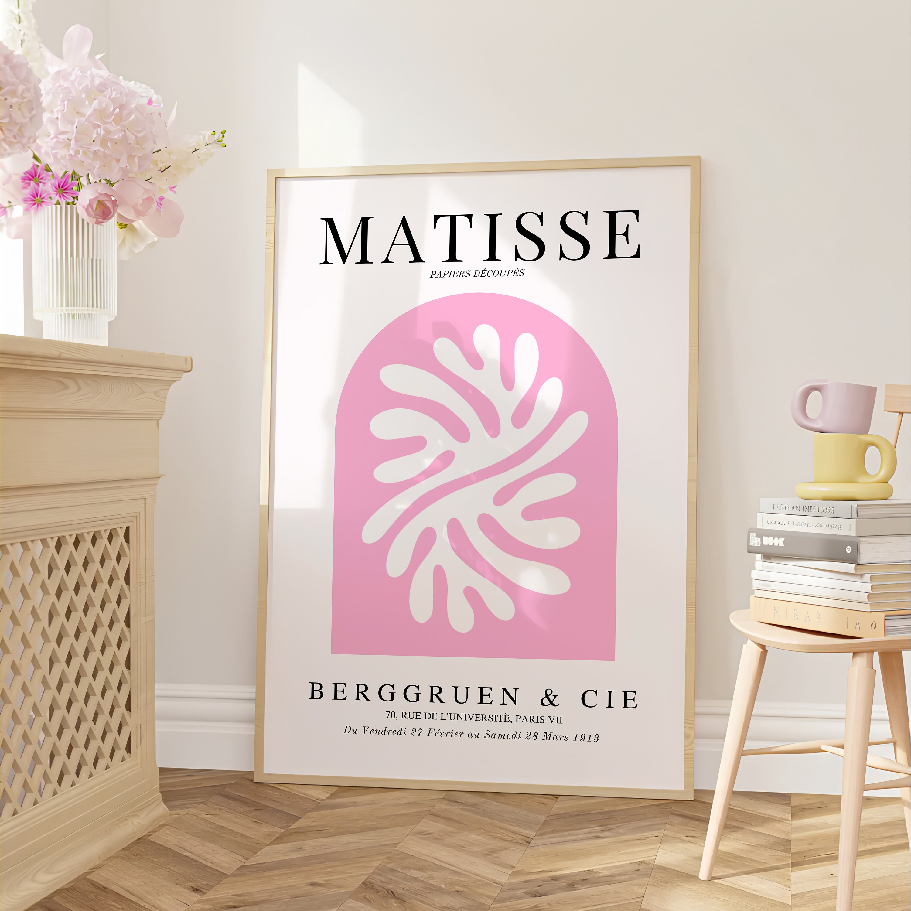 Pink Matisse Wall Art Set of 3, Matisse Print Set, Henri Matisse Print ...