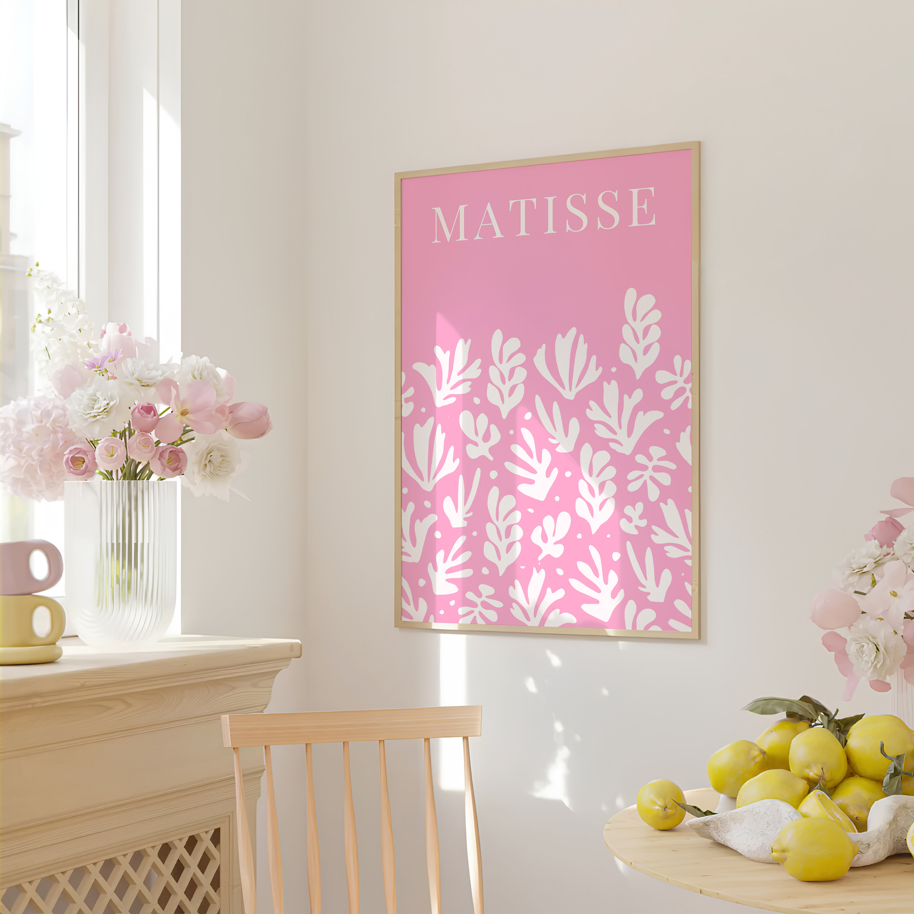 Pink Matisse Wall Art Set of 3, Matisse Print Set, Henri Matisse Print ...