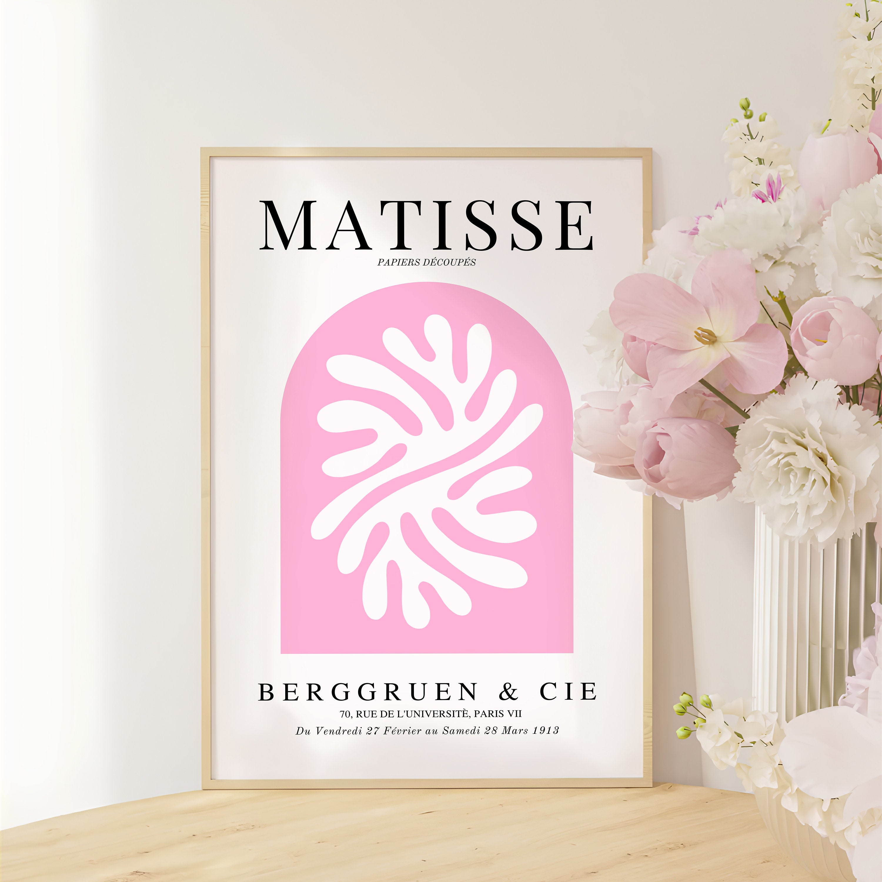 Pink Matisse Wall Art Set of 3, Matisse Print Set, Henri Matisse Print ...