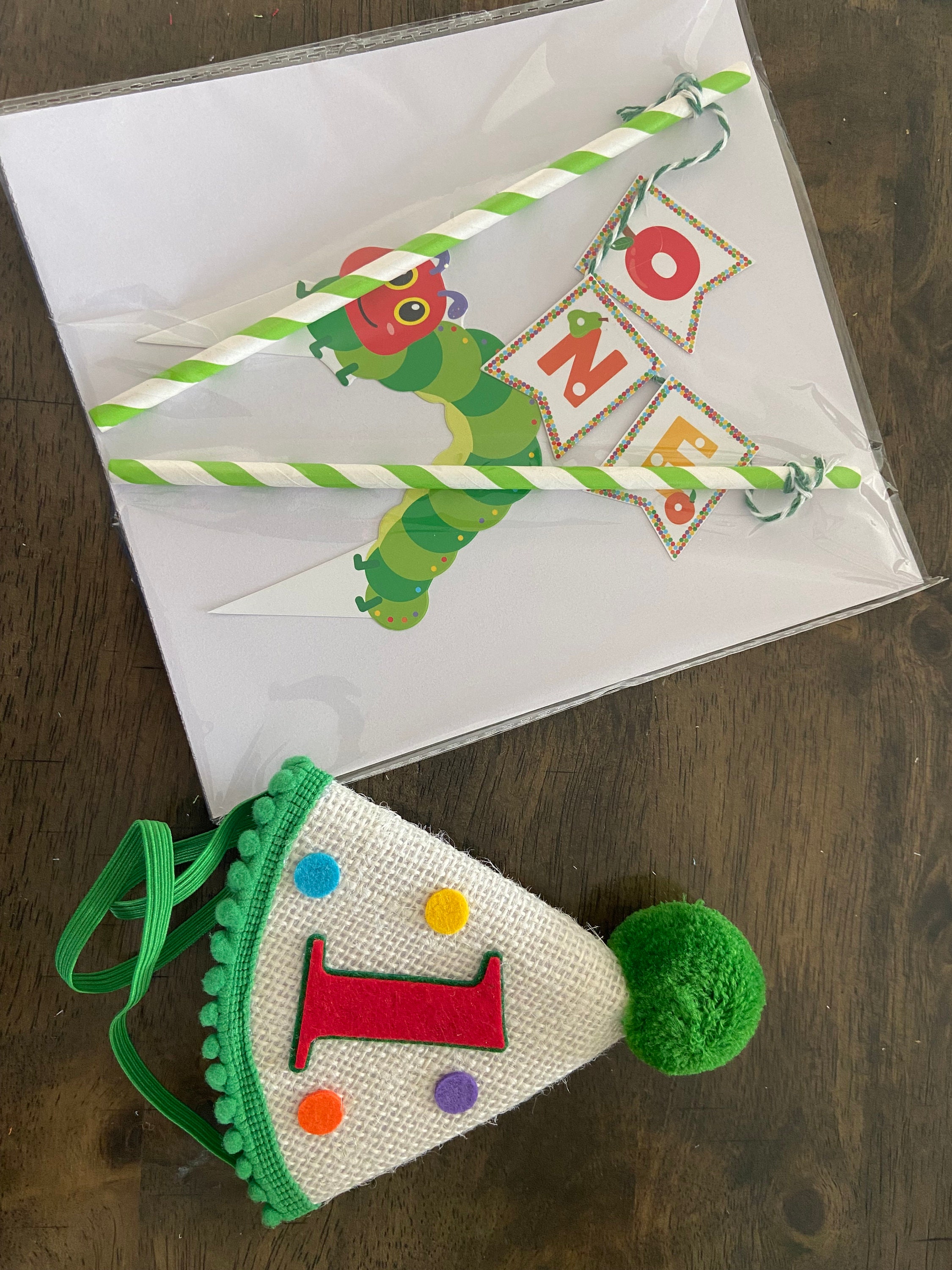 Very Hungry Caterpillar Birthday High Chair Banner One Birthday Banner ...