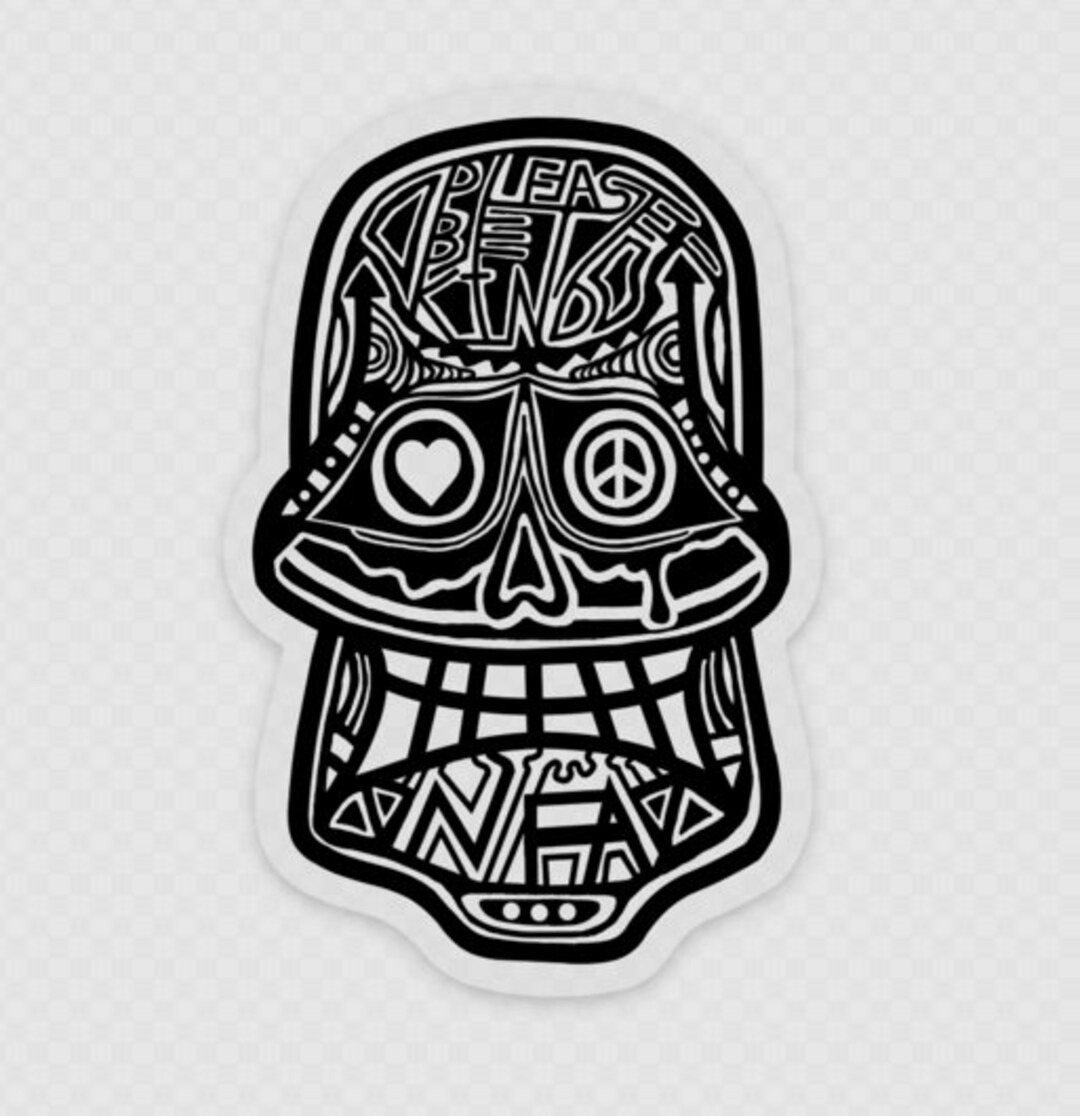 Trippy NFA Skull Clear Vinyl Sticker Dudhudz - Etsy