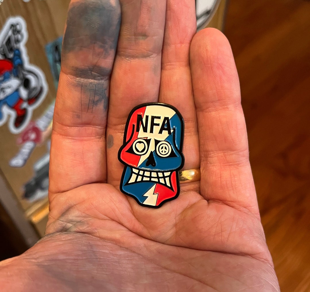 Enamel NFA Skull Pin - Dudhudz - Etsy