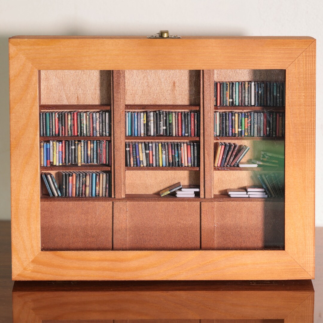 Sleek Anxiety Bookcase, Personalized Book Lover Gift, Minimalist Mental ...