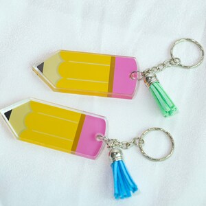 Personalized Teacher Pencil Keychain - Customizable With Name, Perfect ...