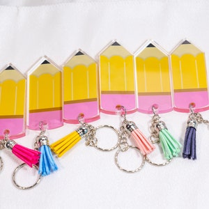 Personalized Teacher Pencil Keychain - Customizable With Name, Perfect ...