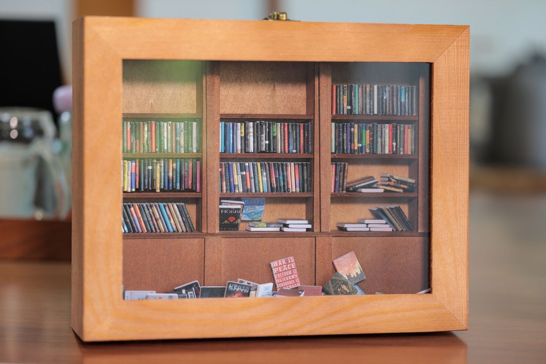 Vintage-inspired Anxiety Bookshelf, Customizable Book Lover's Gift ...
