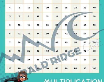 Gold Star Theme 20x20 Multiplication Chart Printable - Etsy