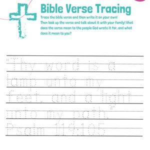 KJV Bible Verse Tracing - Etsy