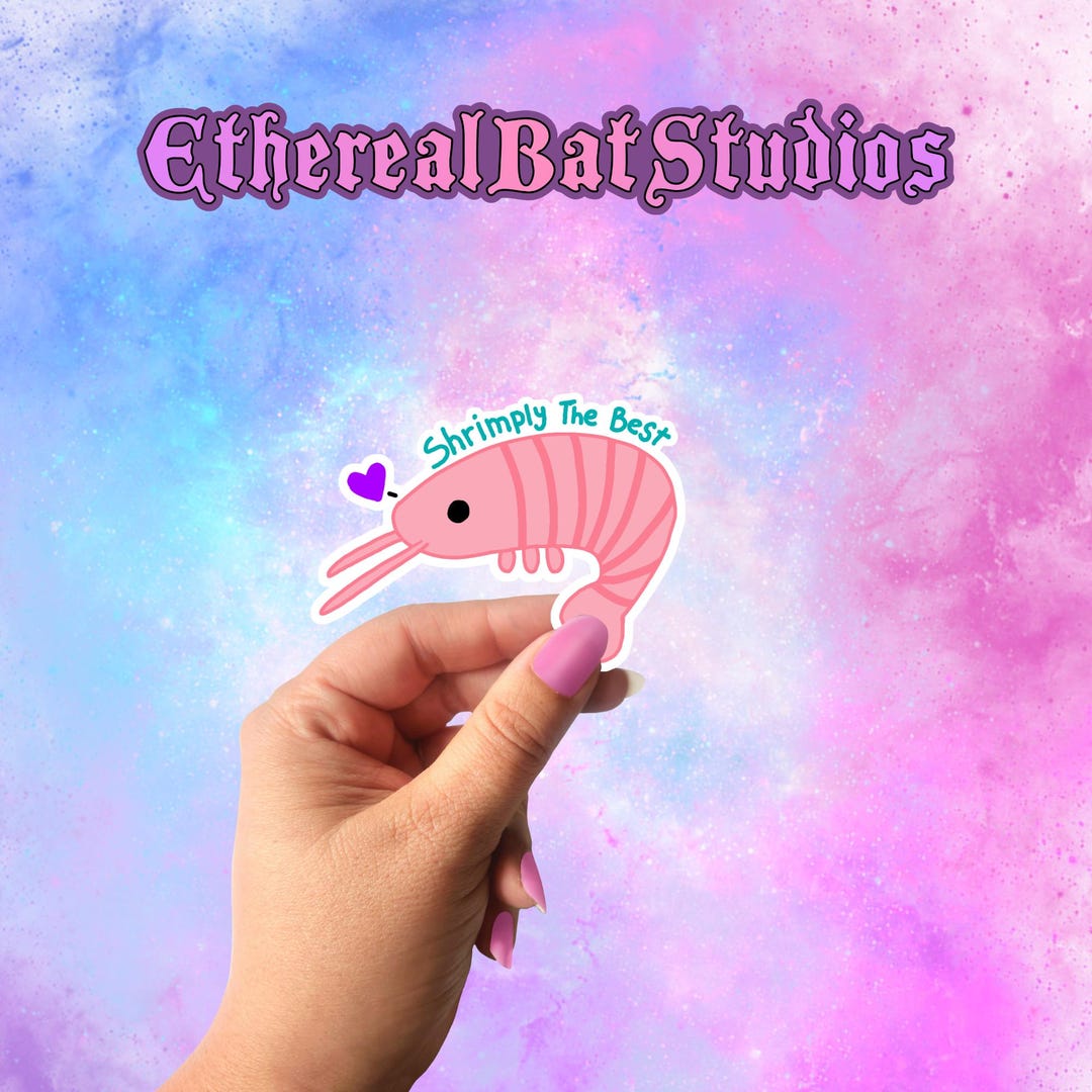 Shrimply the Best Sticker | Water Bottle, Planner, Scrap Book, Bumper ...