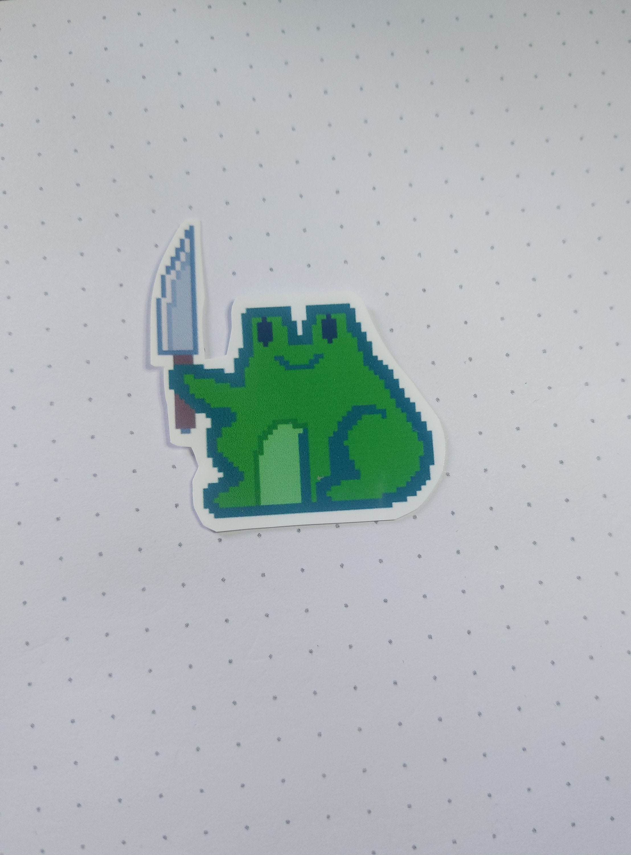 Chaos Frog Sticker, Vibe Check, Frog Sticker, Pixel Art - Etsy