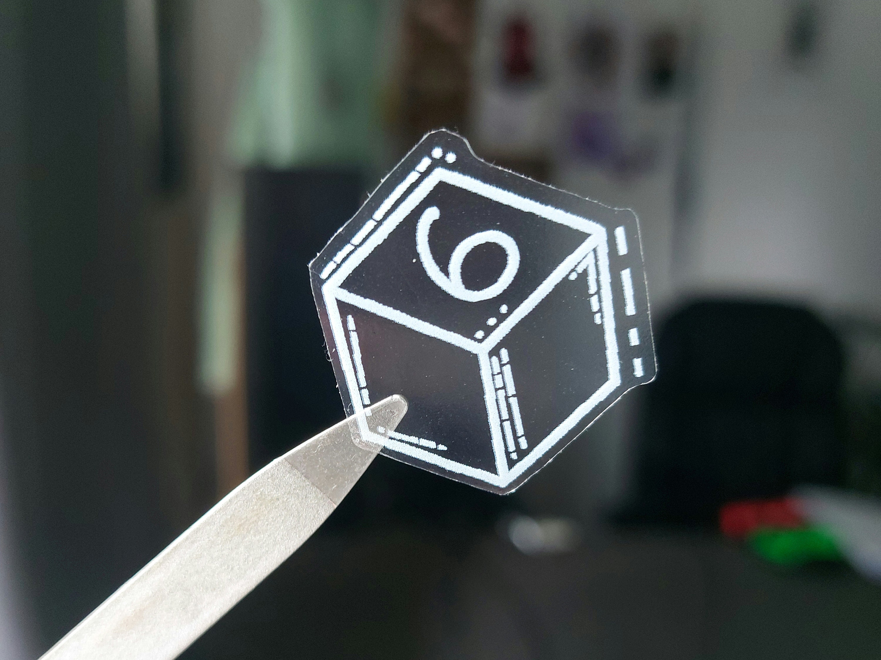 Dice Stickers, Transparent White Ink Stickers - Etsy UK