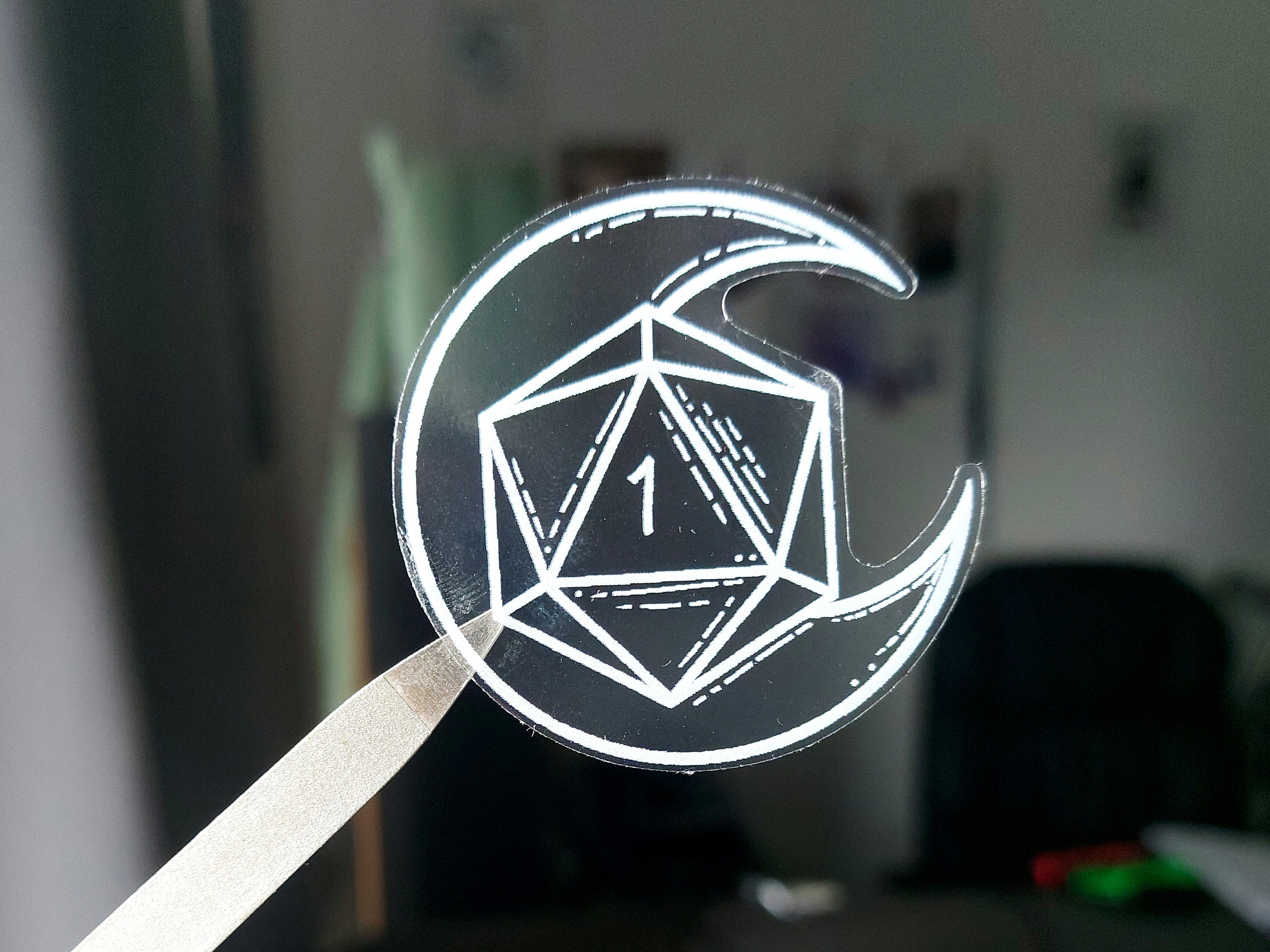 Dice Stickers, Transparent White Ink Stickers - Etsy UK