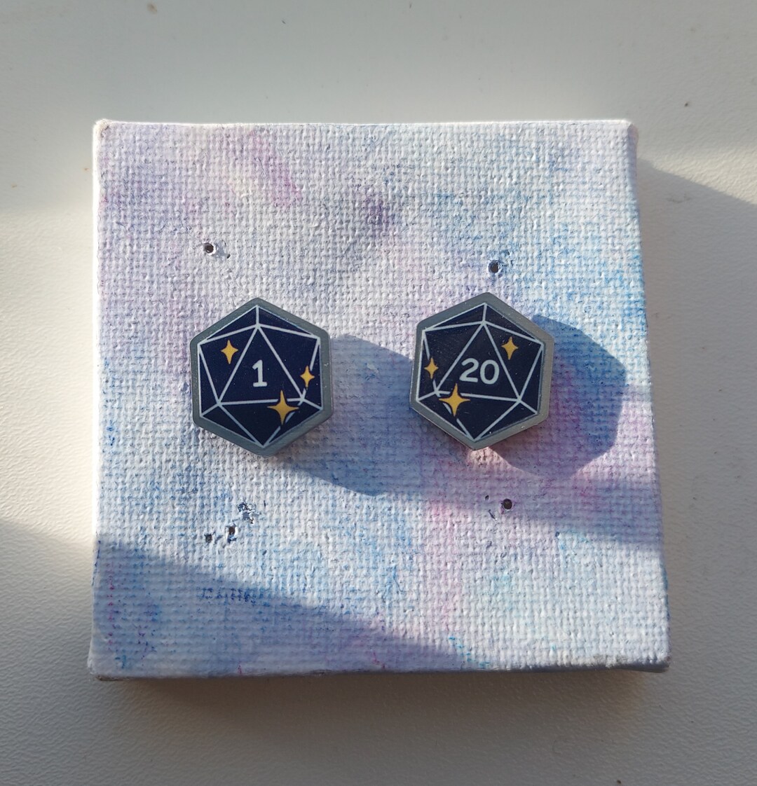 Metal D20 Pin Set, TTRPG Dice Lapel and Collar Pins - Etsy