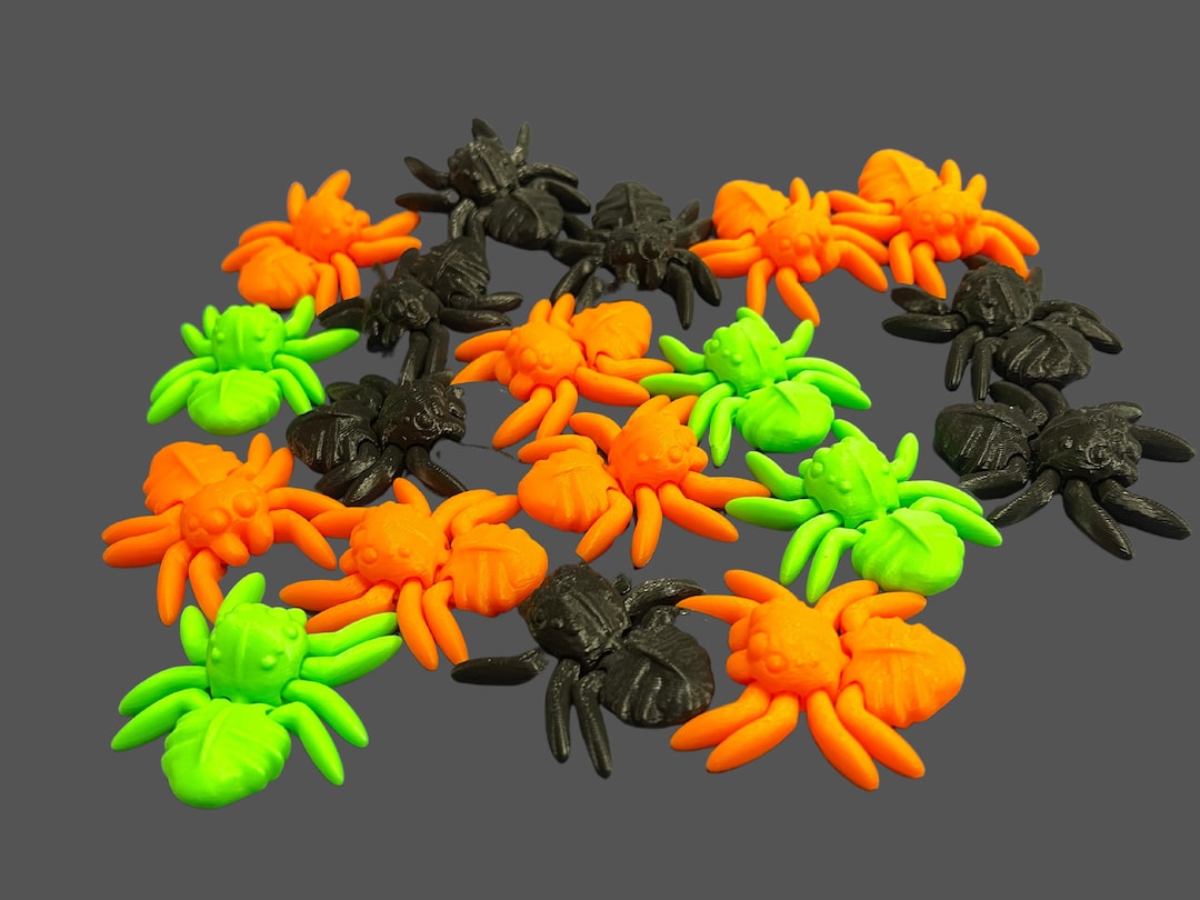 Limited Stock 3D Printed Tiny Articulated Spiders Limited Supplies Halloween Overstock - Etsy UK