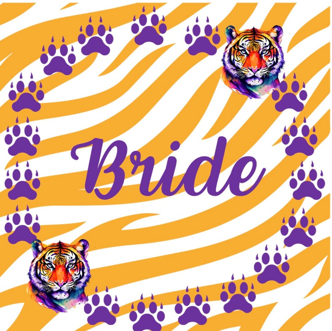 LSU Pride Bridal Party Design PNG, Digital File - Etsy