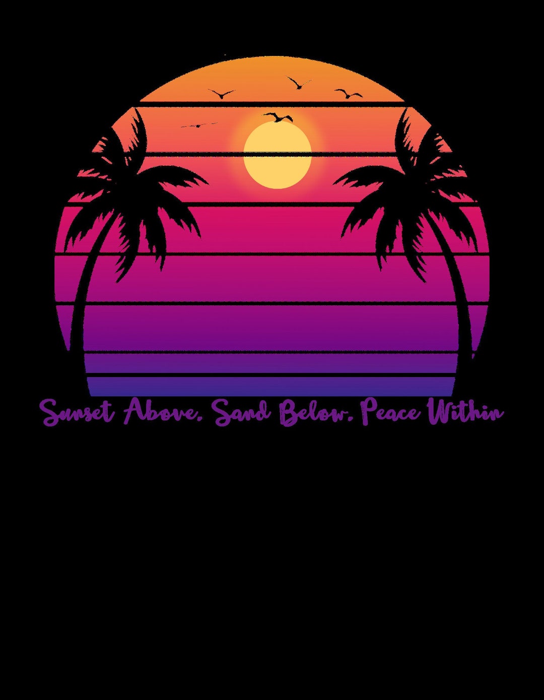Sunset Sand Peace PNG SVG - Etsy