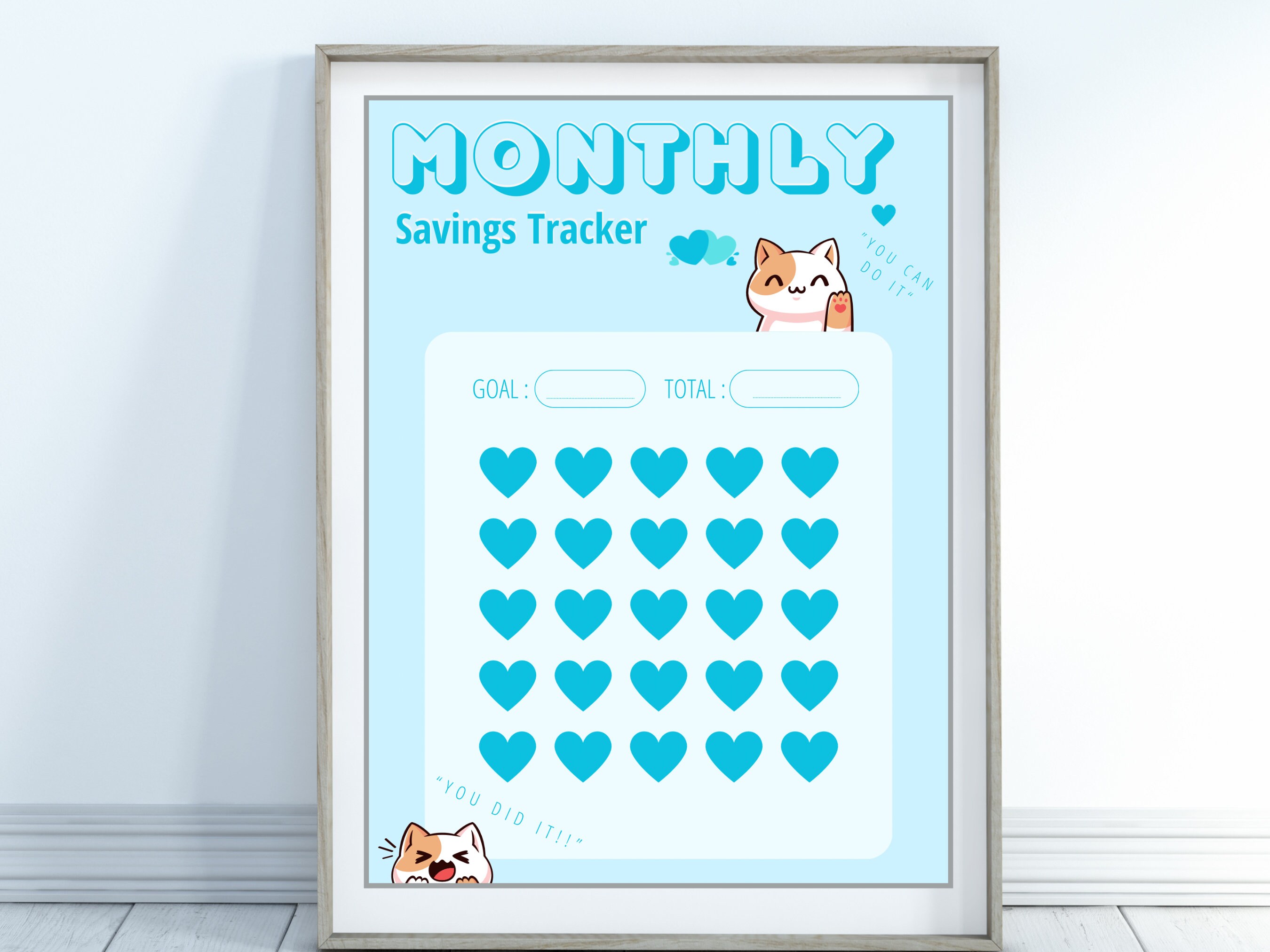 KAWAII SAVINGS TRACKER Pdf - Cute Kawaii Aesthetics Savings Planner ...