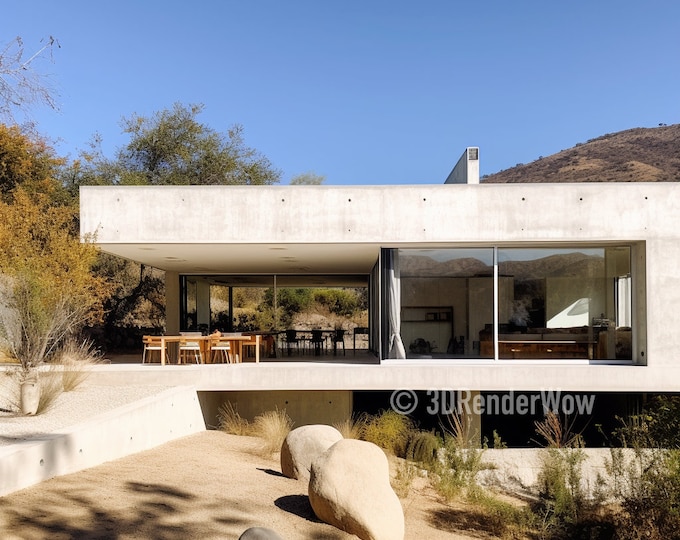 3D Rendering Custom Photorealistic Architecture House MODERN Kitchen ...