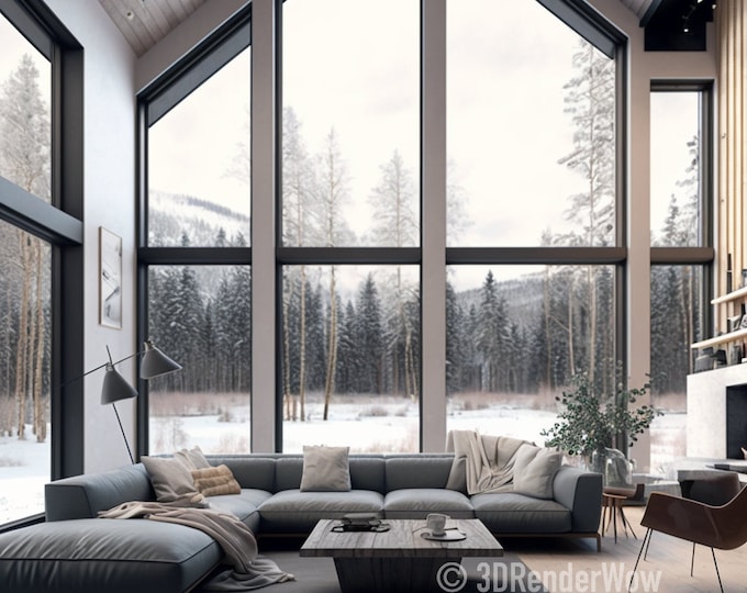 3D Rendering Custom Photorealistic Architecture House MODERN Kitchen ...